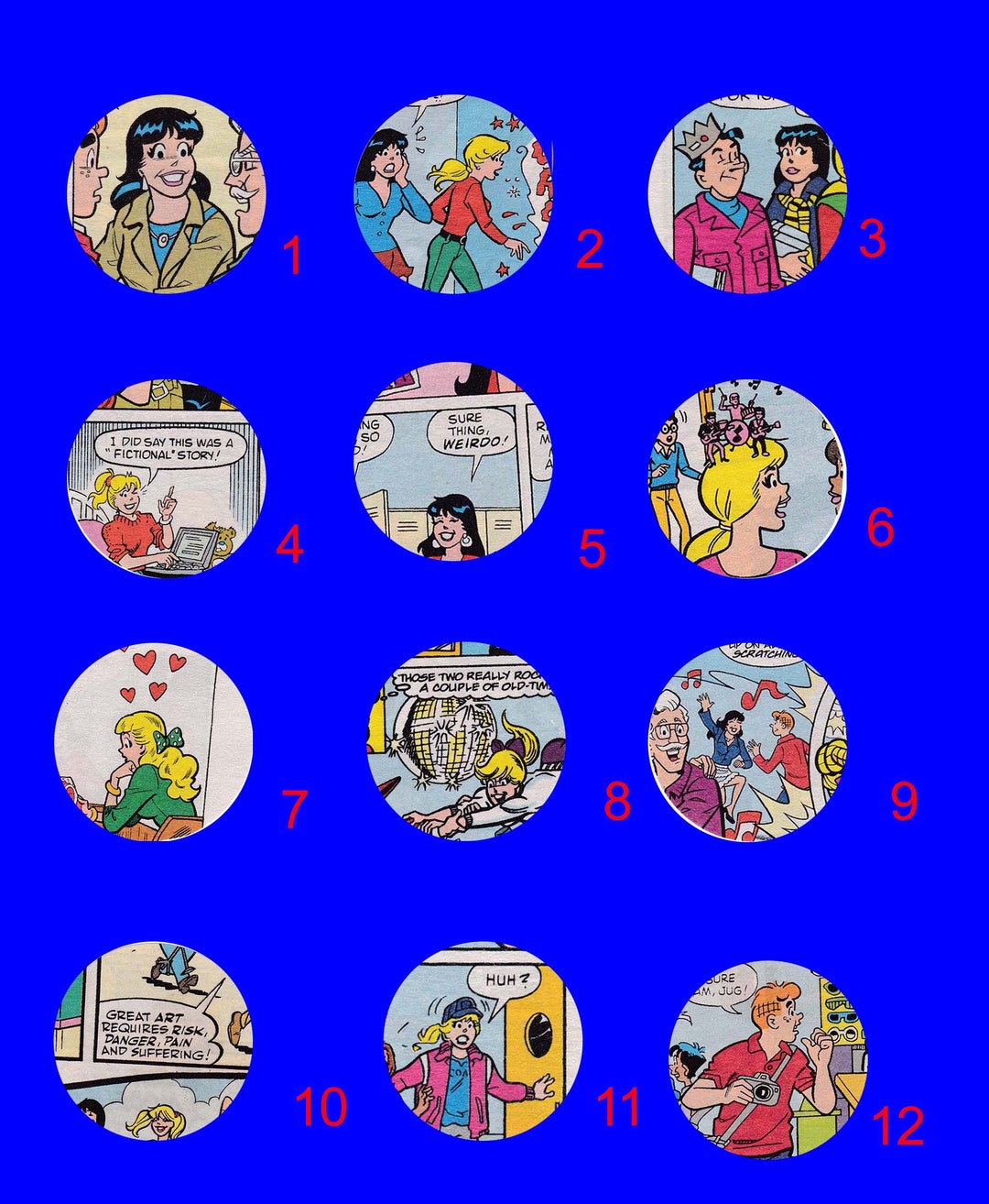 Archie Comics Button 12 Design Choices - Etsy