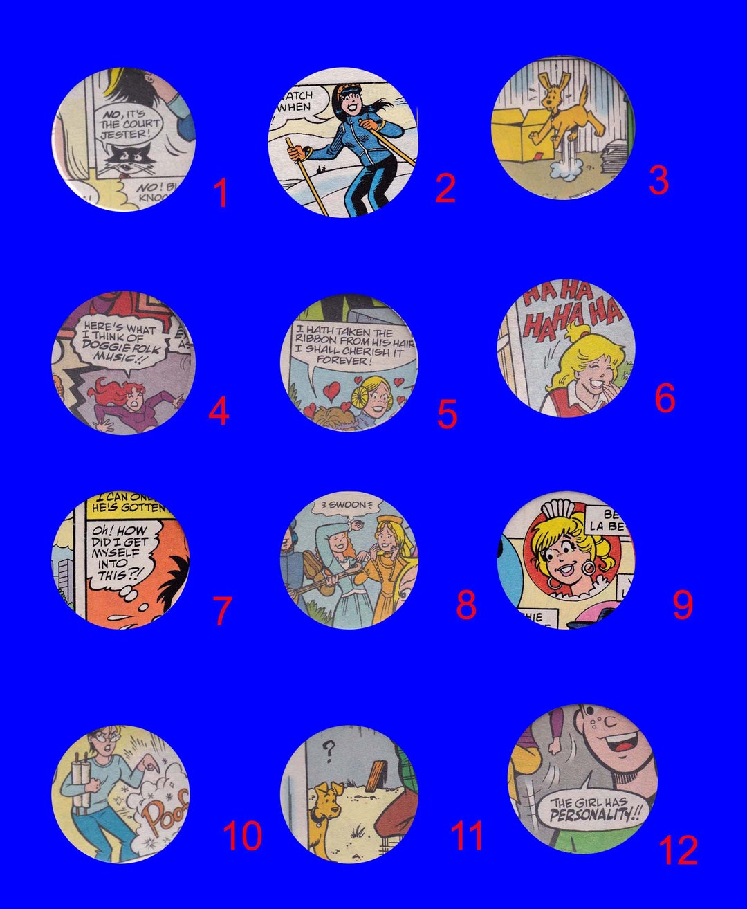Archie Comics Button 12 Design Choices - Etsy