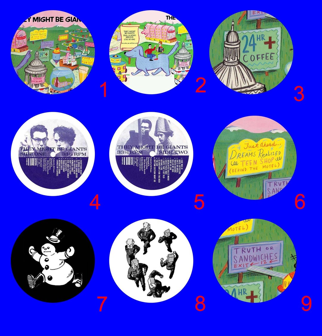 TMBG Debut Album Art Button or Magnet 9 Design Choices - Etsy