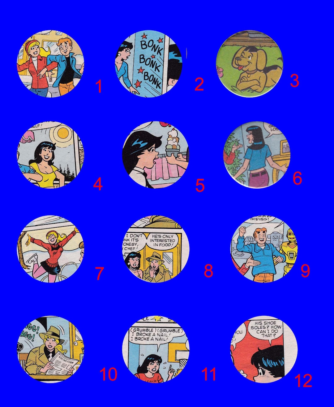 Archie Comics Button 12 Design Choices - Etsy