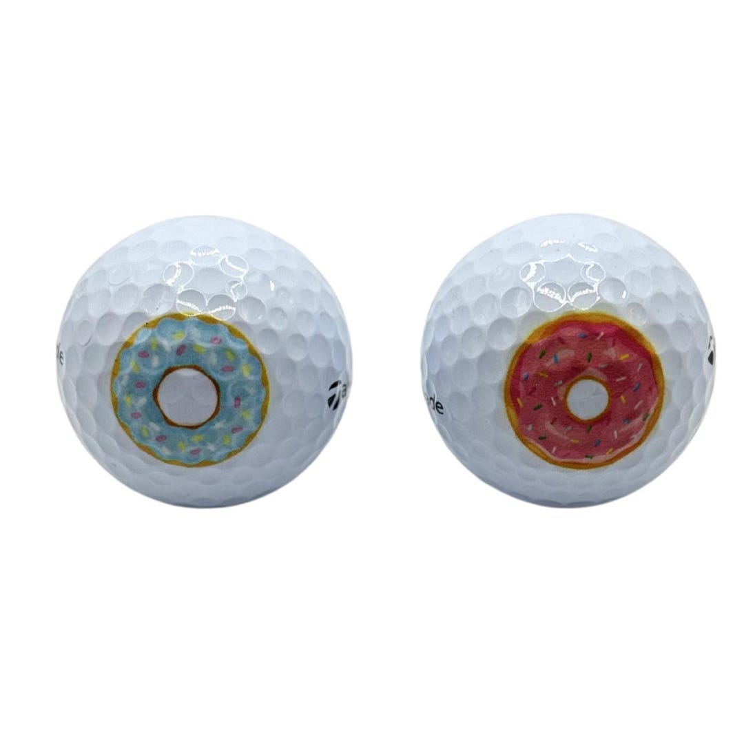 The Donut Golf Ball, Breakfast Ball, Custom Golf Ball, Blue and Pink ...