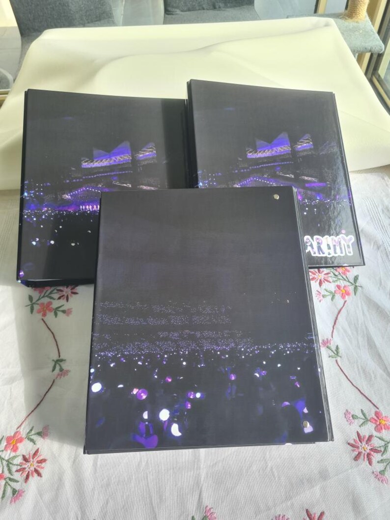 A4 Binder, 4 Rings "purple Ocean" - Etsy