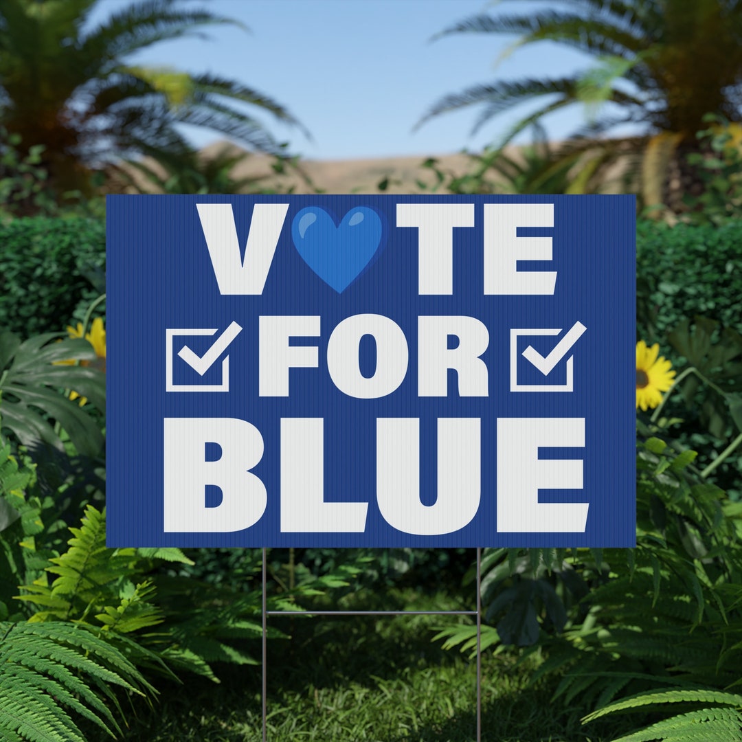 Vote for Blue Plastic Yard Sign, Kamala Harris for President, Kamala ...