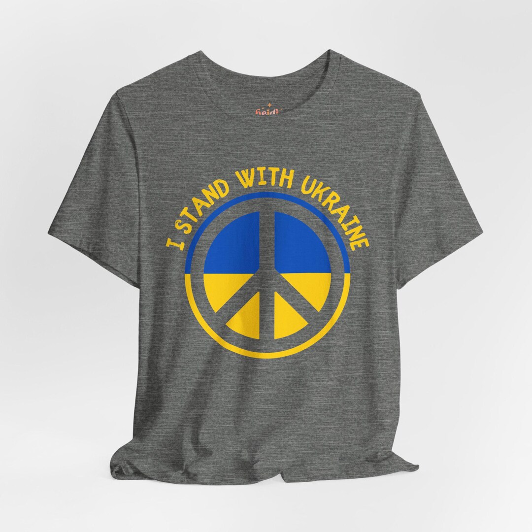 I Stand With Ukraine Peace Sign T-shirt, Stand With Ukraine Tee ...