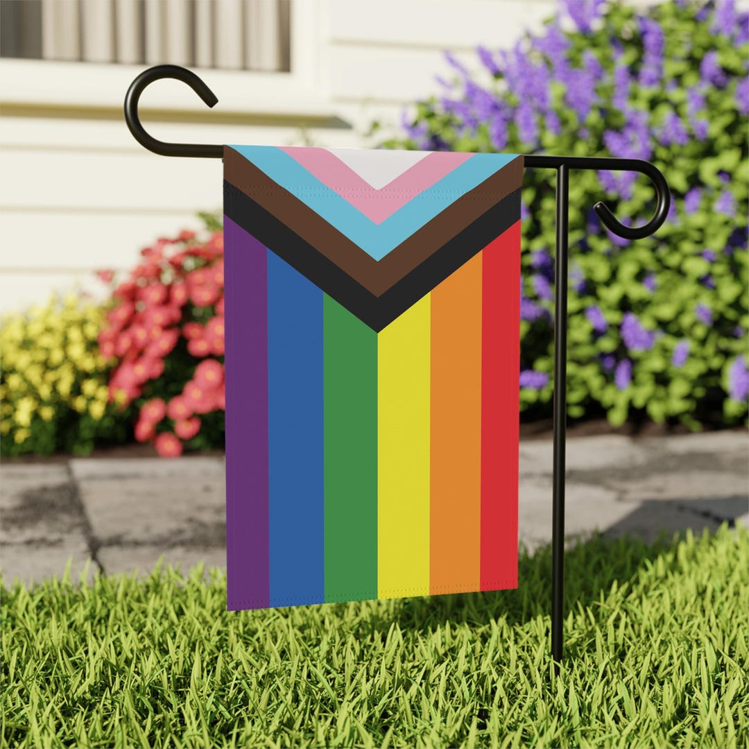 LGBTQ+ Pride Progress Banner, Yard Sign, Outdoor Decor, Rainbow LGBTQ ...
