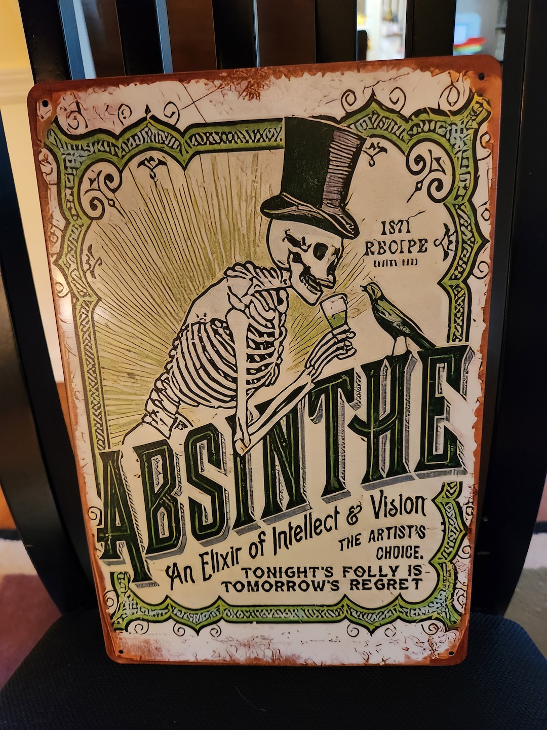 Absinthe Metal Sign, Vintage Advertisement, Art Nouveau, Bar and Wall ...