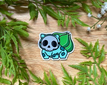 Bulbasaur Calavera Clear Die-cut Vinyl Sticker Day of the Dead - Etsy