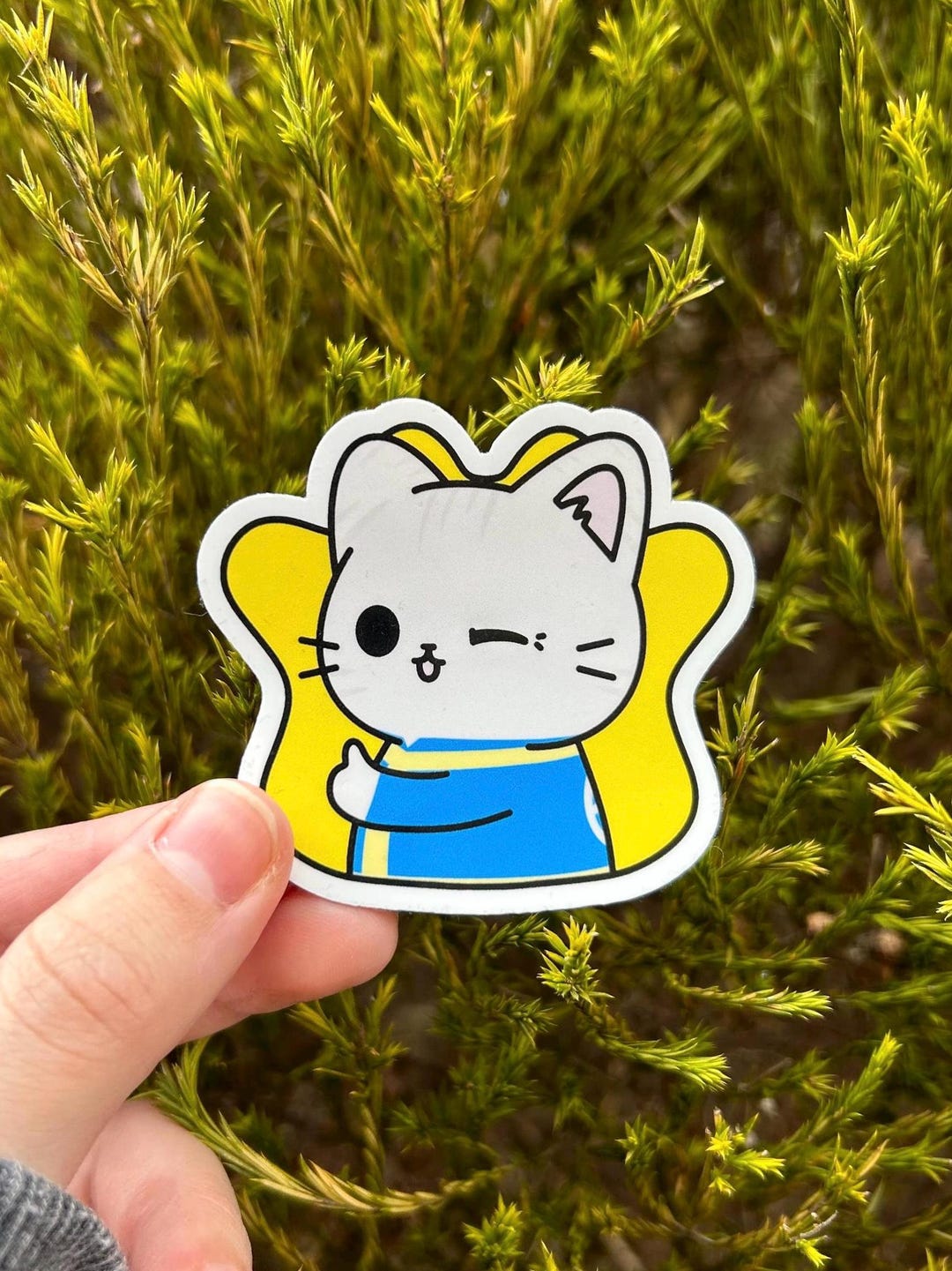 Fallout ‘vault Cat’ Vault Boy Vinyl Sticker - Etsy