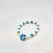 Tropical Flower Beaded Bracelets, Blue, Teal, Yellow Preppy Bracelet ...