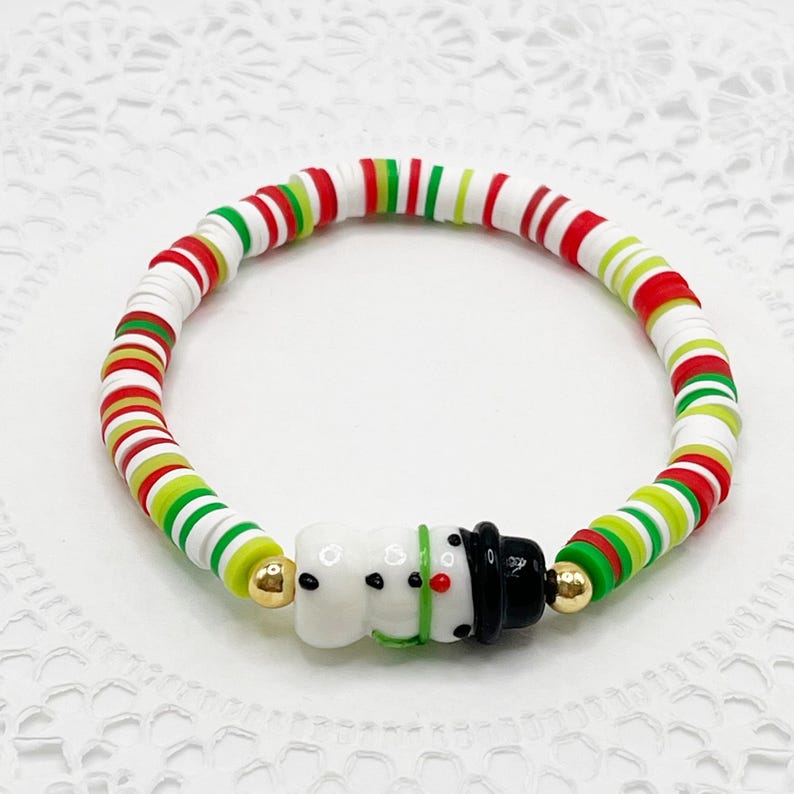 Christmas Beaded Bracelet Stack: Ugly Sweater Weather, Holiday Charms ...