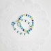 Tropical Flower Beaded Bracelets, Blue, Teal, Yellow Preppy Bracelet ...
