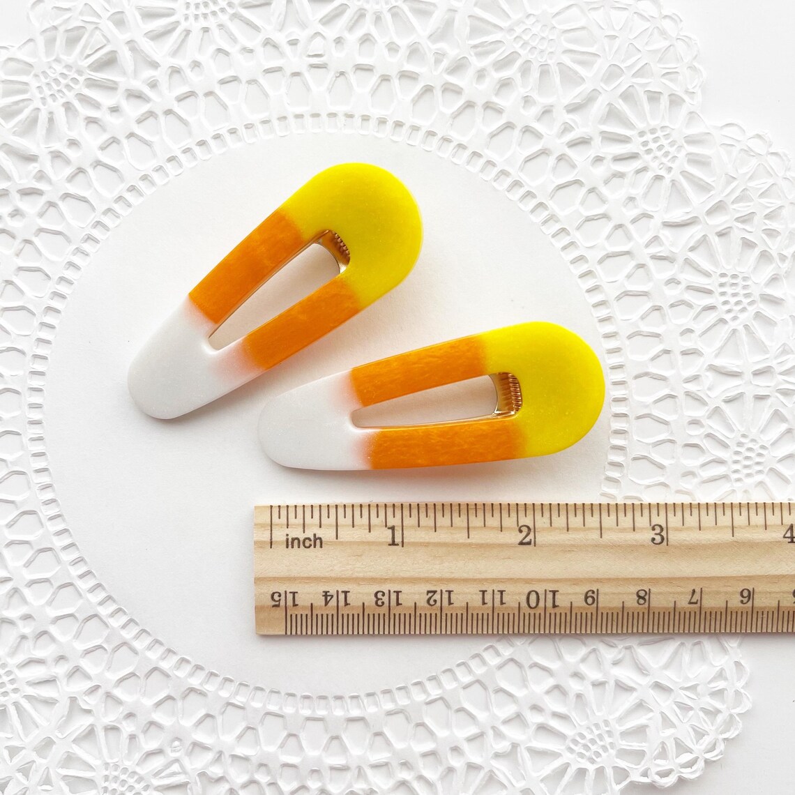 Title: Candy Corn Hair Clips | Halloween Hair Accessories | Festive ...