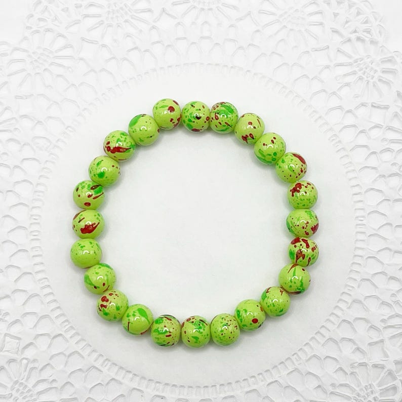 Grinch Christmas Bracelet Stack: Holiday Word Bracelets - Etsy