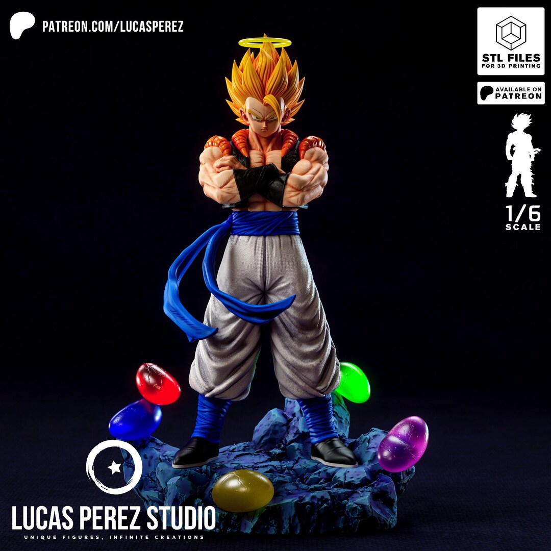 Gogeta Dragon Ball - 12K Resin 3D Printed Figure - Unpainted and ...