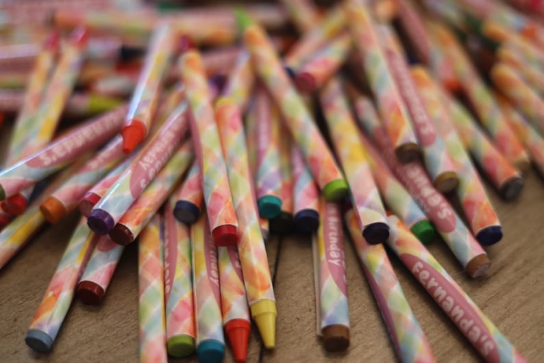 Customized Crayons for Party Favors, Stockings Stuffers, Thoughtful ...