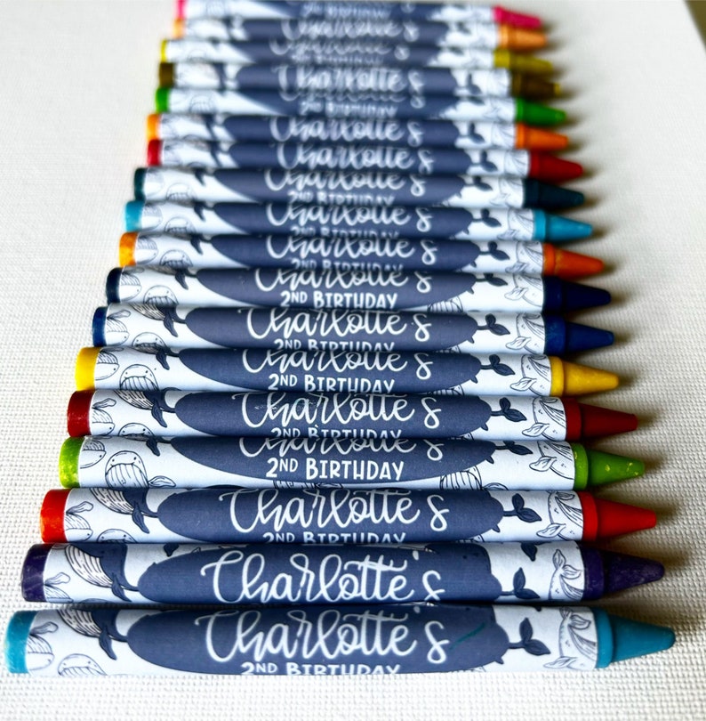 Customized Crayons for Party Favors, Stockings Stuffers, Thoughtful ...