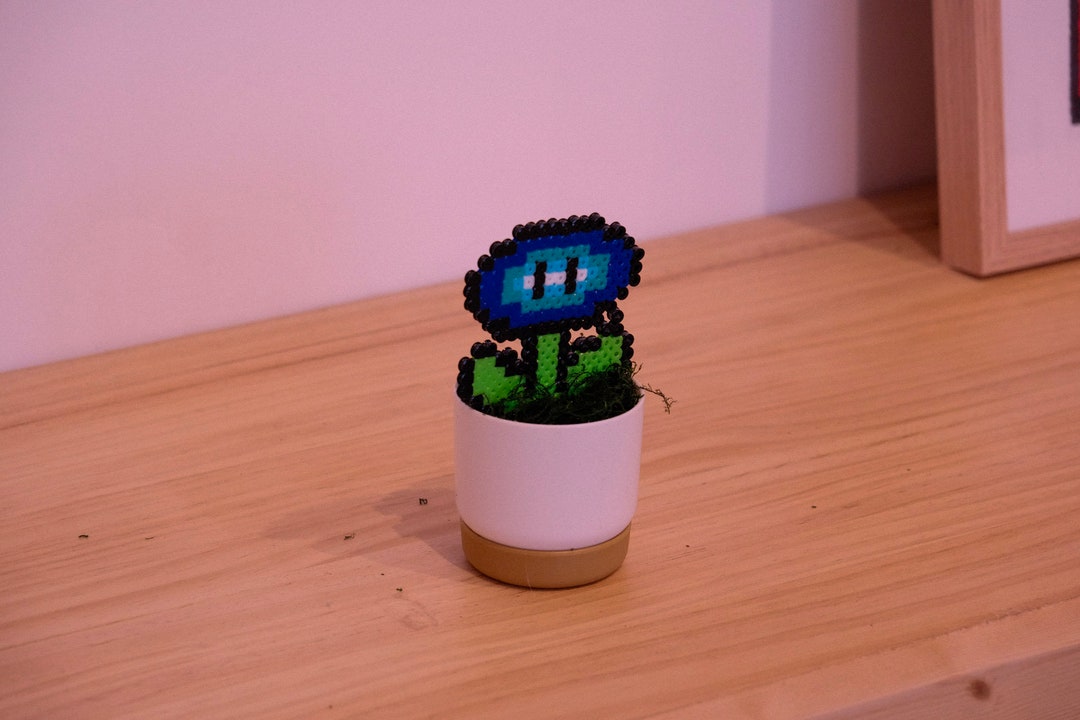 Super Mario Ice Flower in White Pot - Etsy