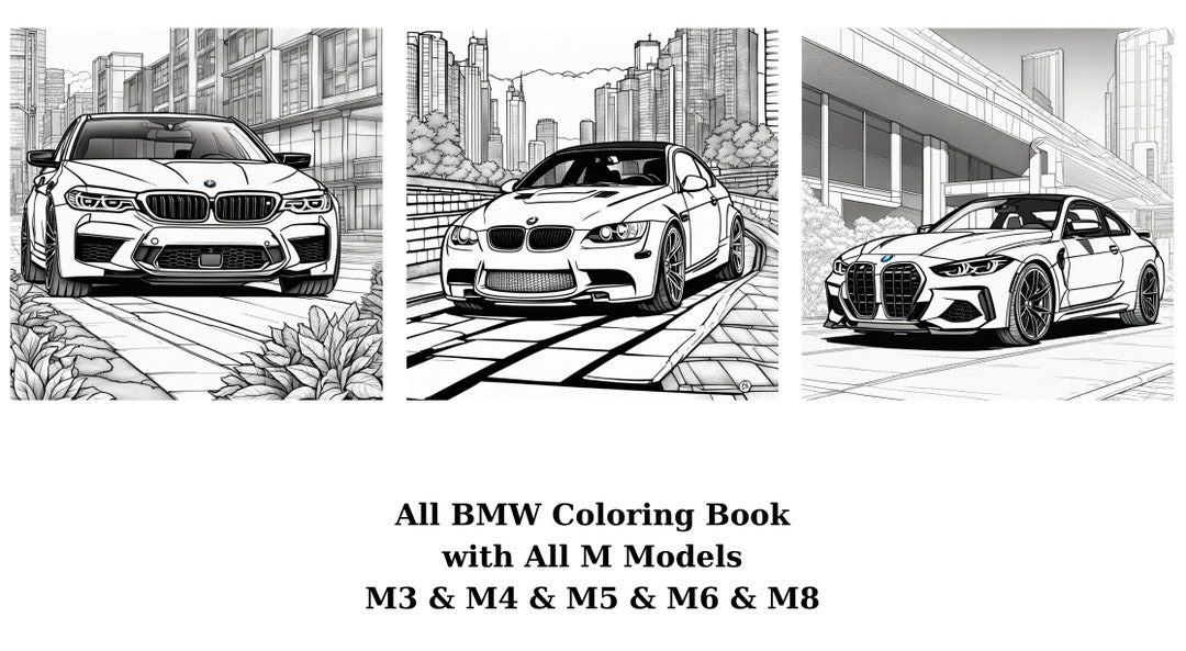 Coloring Pages for Kids BMW coloring Book Car Coloring Books Coloring ...