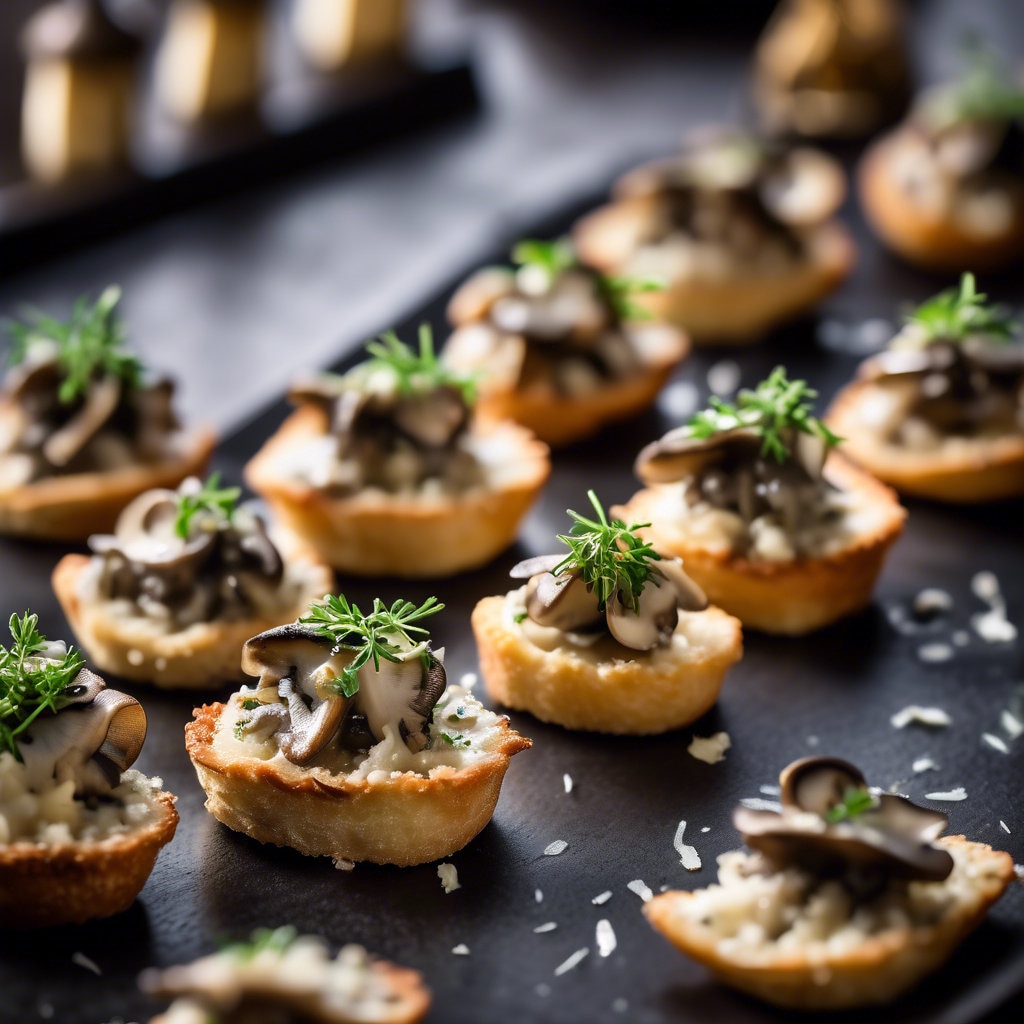 MUSHROOM & PARMESAN CANAPES - Etsy