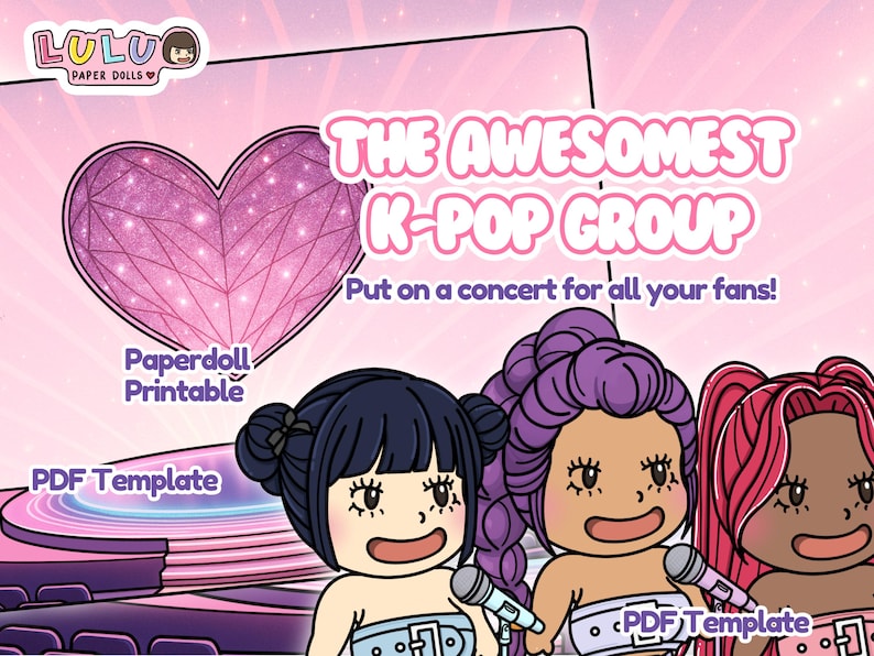 Kpop Dollz Printable Paper Dollhouse Book | Digital Craft Kit (PDF) - Etsy