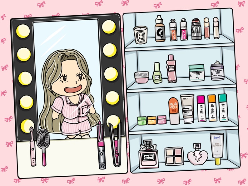 Paper Doll Printable: School Locker & Bedroom Playset (PDF Download) - Etsy