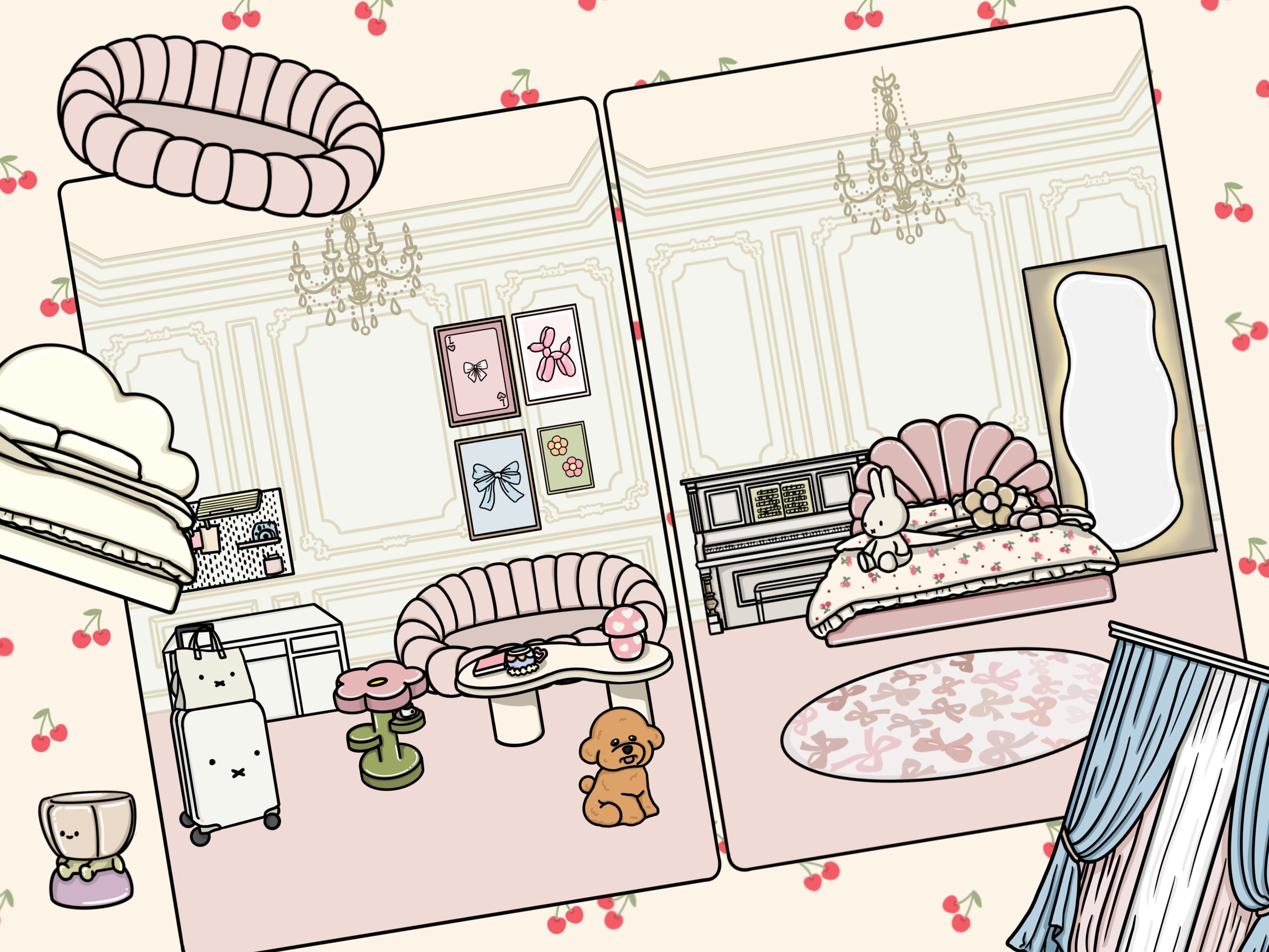 Coquette Diaries Paper Doll House: Printable Kitchen Set (PDF Download ...