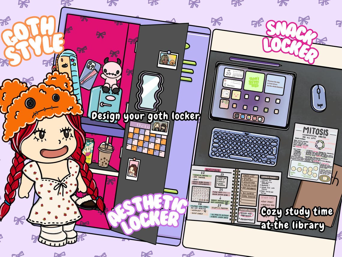 Goth Paper Doll House Book: Pale Girl Boo Diaries Printable (PDF ...