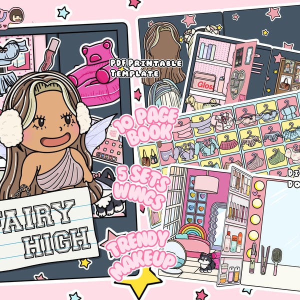 Game Book Paper Doll - Etsy UK