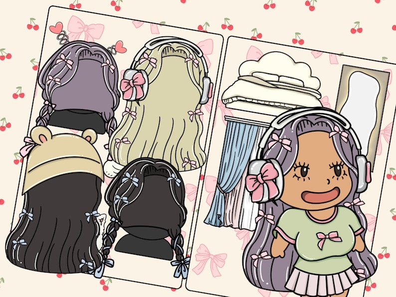 Coquette Diaries Tan Skin Paper Doll Printable PDF Kitchen Set Busy ...