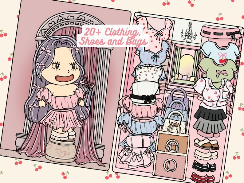 Coquette Diaries Paper Doll House: Printable Kitchen Set (PDF Download ...