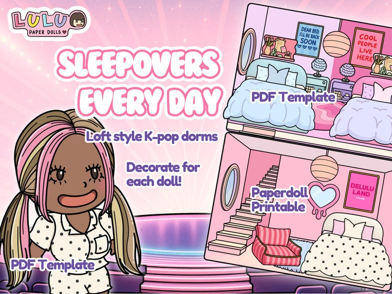 Kpop Dollz Printable Paper Dollhouse Book | Digital Craft Kit (PDF) - Etsy