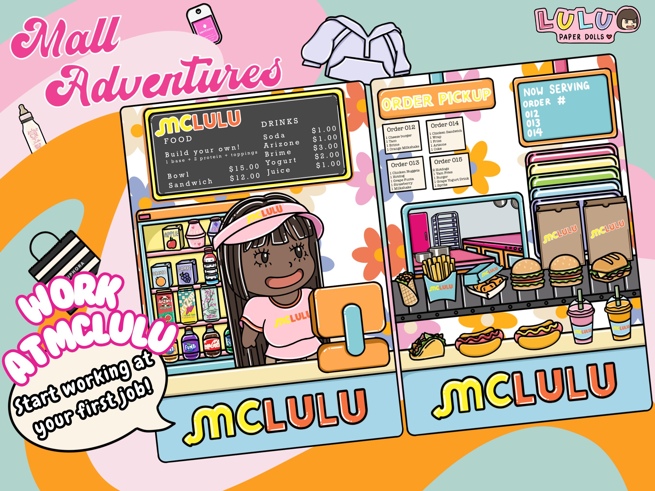 Dark Skin Mall Adventures Paper Doll Printable PDF Fashion Preppy Haul ...