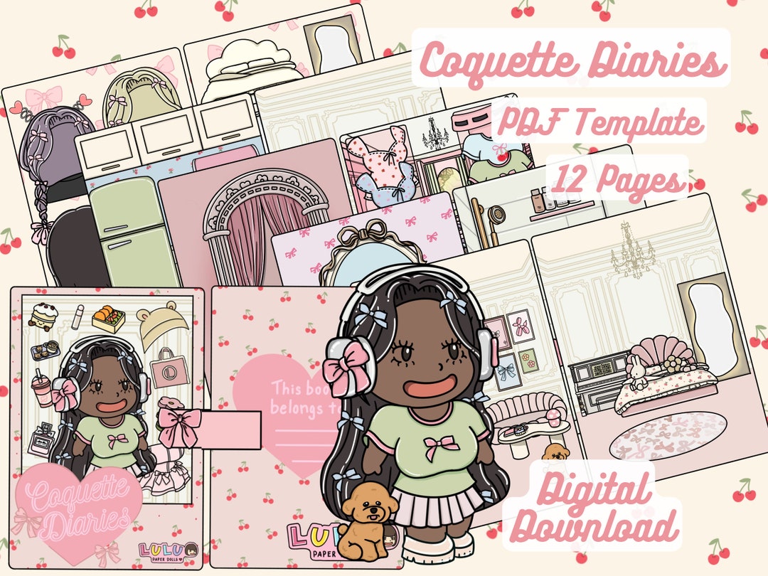 Coquette Diaries Dark Skin Paper Doll Printable PDF Kitchen Set Busy ... Coquette Diaries Dark Skin Paper Doll Printable PDF Kitchen Set Busy ...