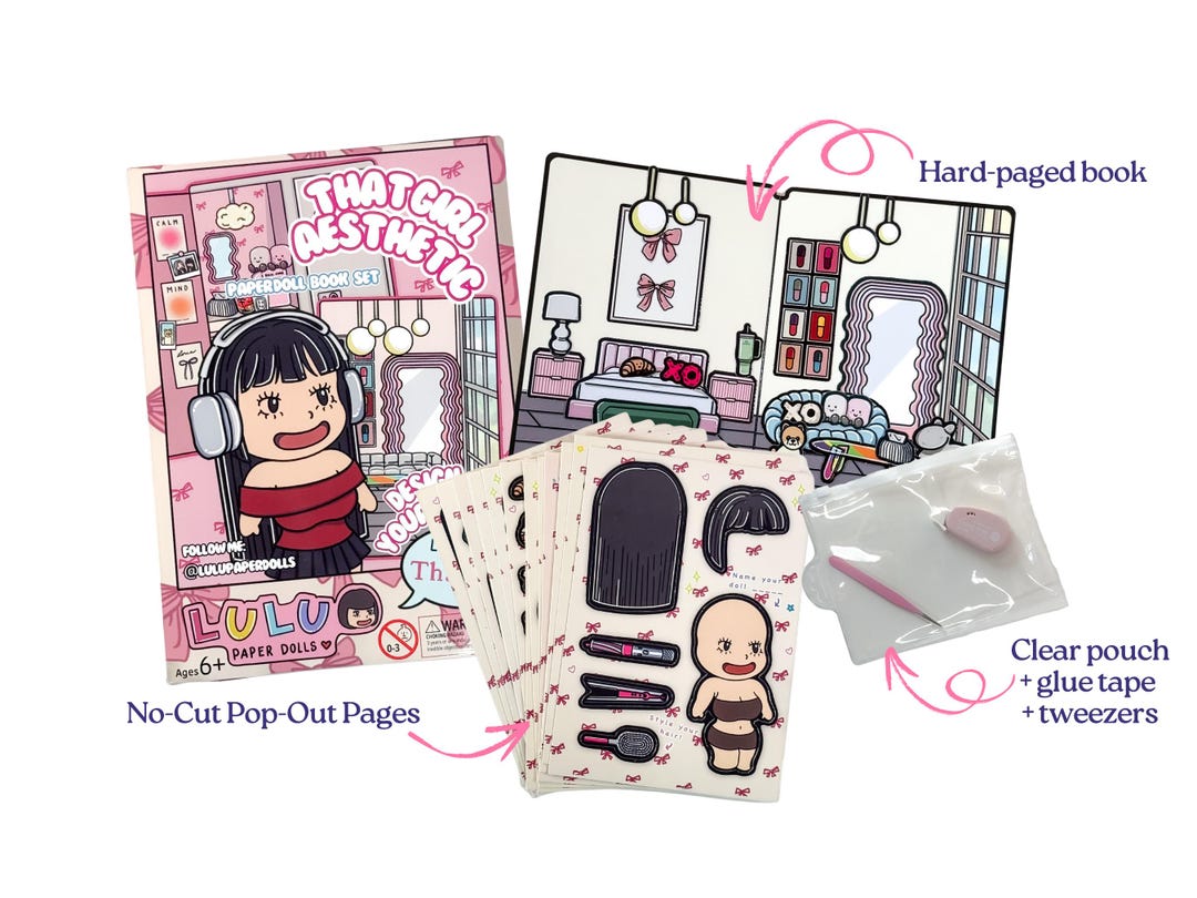 Paper Doll DIY Kit | Lulupaperdolls Quietbook | Fashion Activity ...