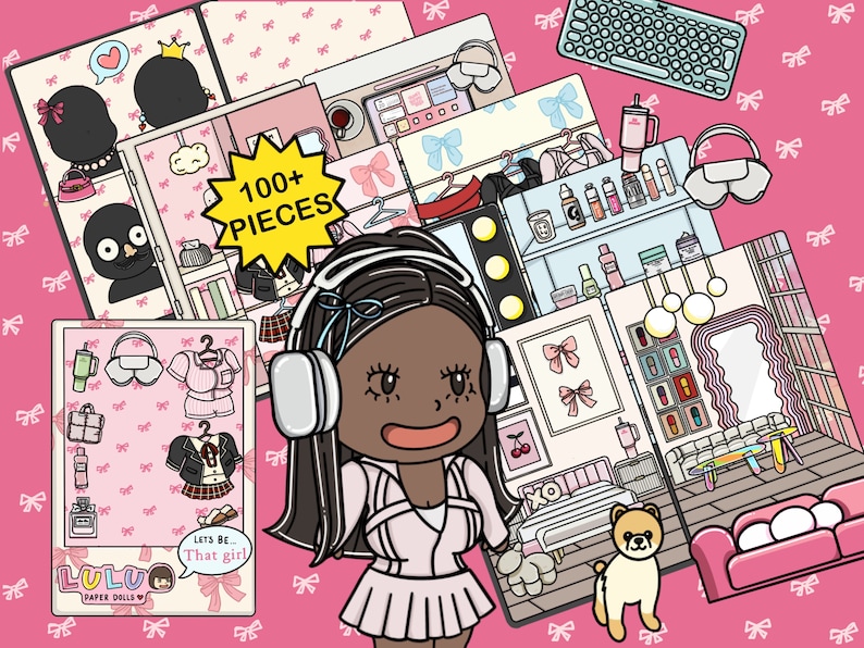 Aesthetic Black Girl Paper Doll: Dress-up Activity Book (PDF) - Etsy