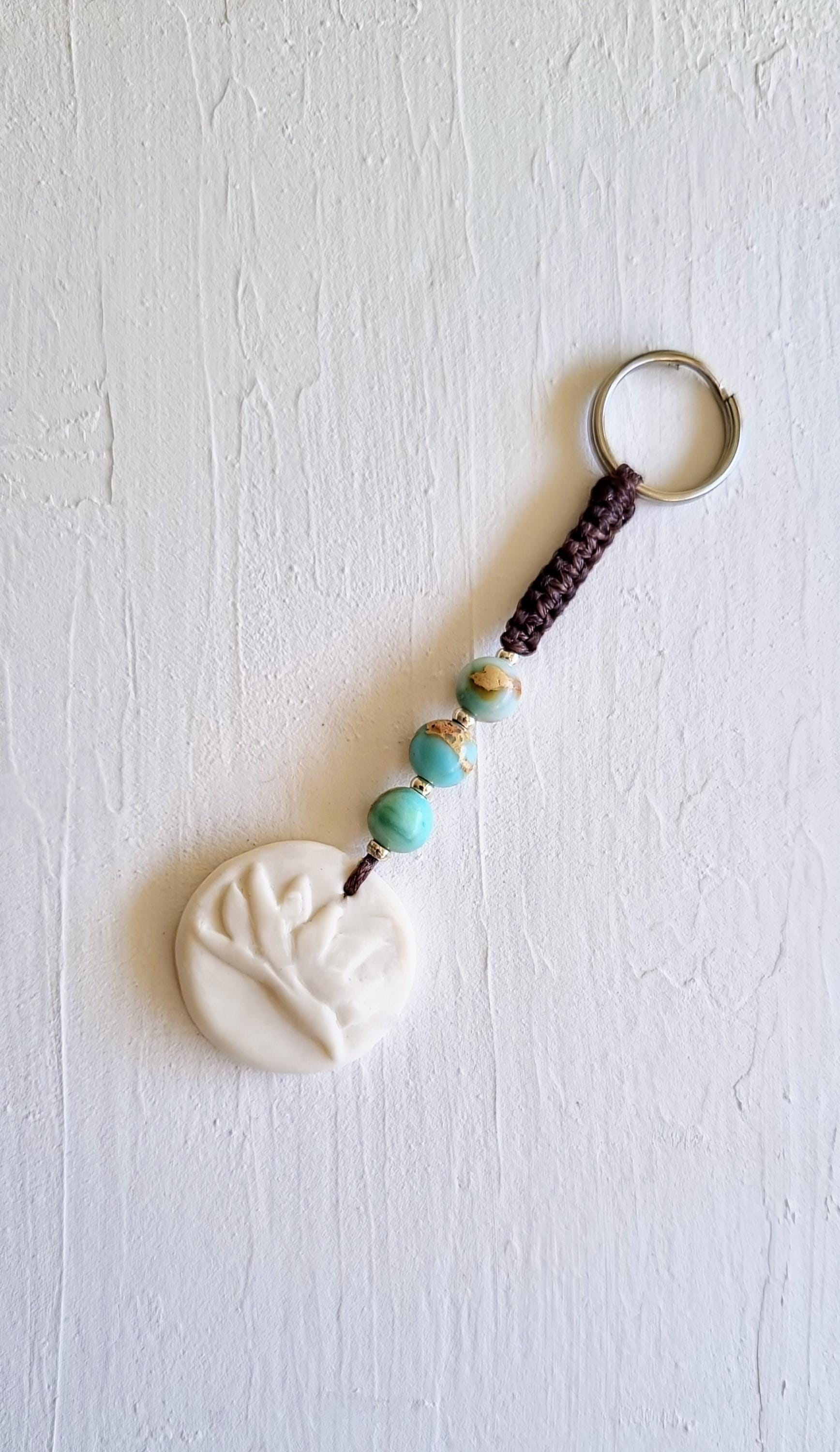 Lotus Flower Keychain, Healing Crystal Key Holder, Lotus Flower Charm ...
