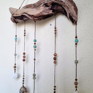 Boho Natural Driftwood Wall Hanging, Shells Garden Wall Decor, Coastal ...