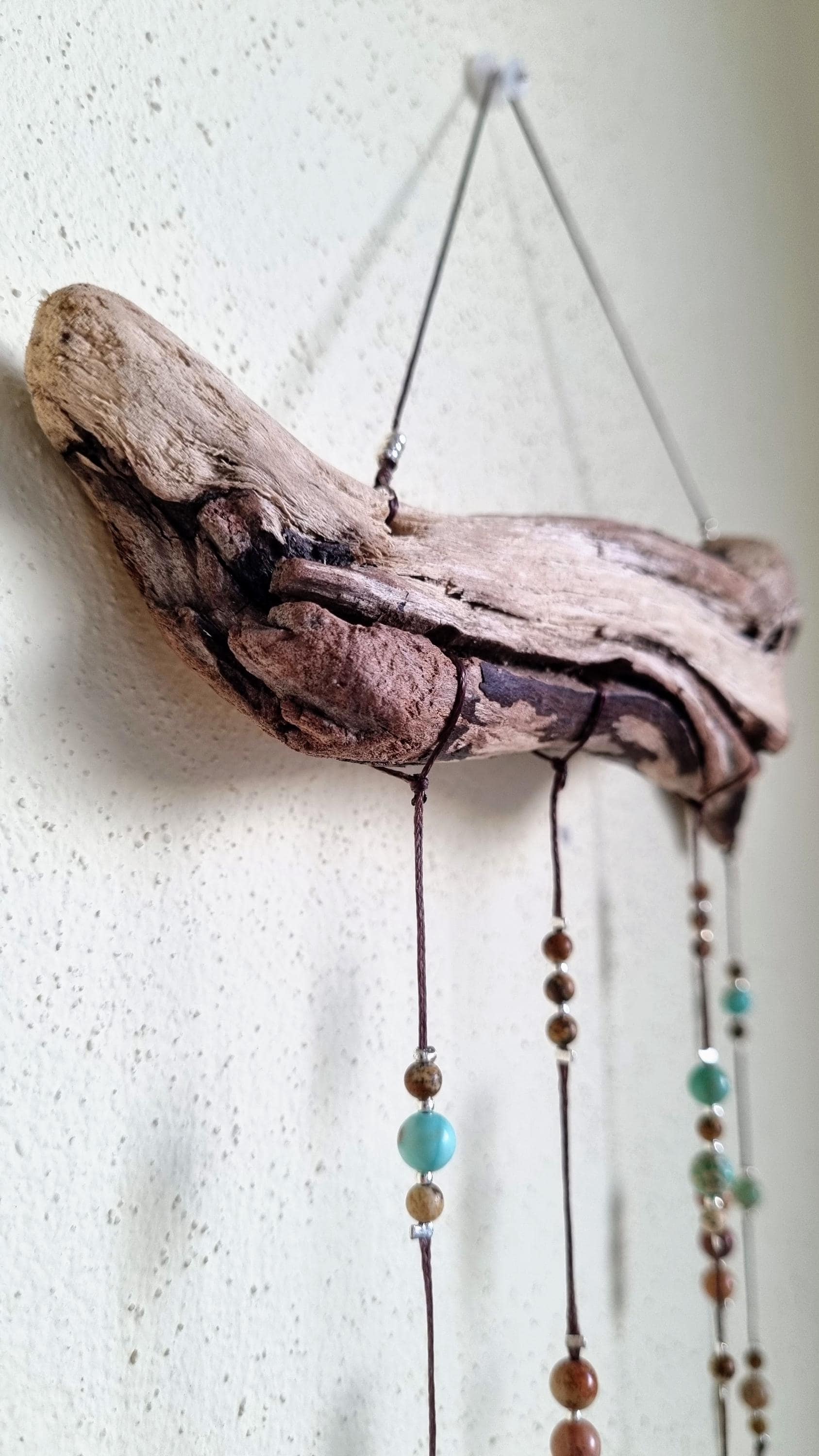 Boho Natural Driftwood Wall Hanging, Shells Garden Wall Decor, Coastal ...