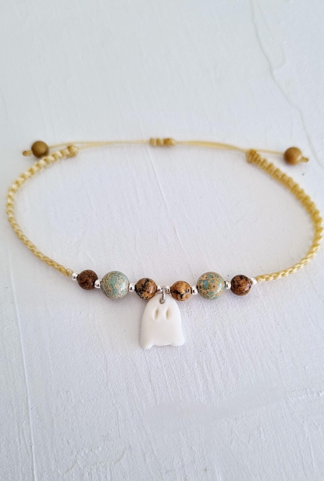 Halloween Custom Crystal Anklets, Ghost Charm, Fall Anklets, Boho ...