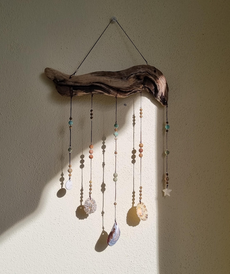Boho Natural Seashell Wall Hanging, Shell Mobil Wall Pendant With ...