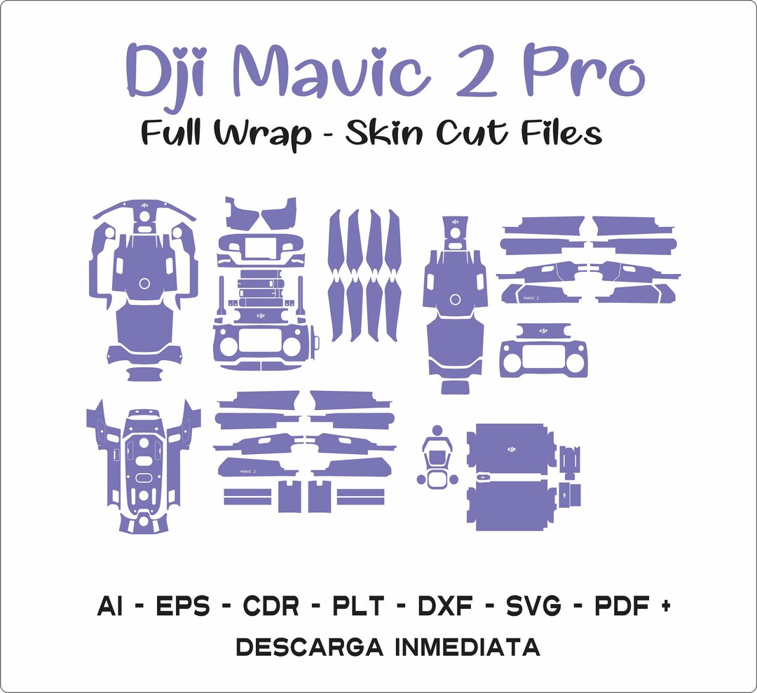 Skin Cut Template Dji Mavic 2 Pro Vector Drone Cutting Template Svg - Etsy