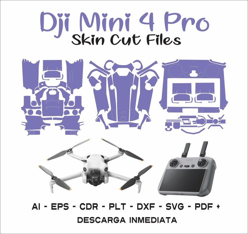 Skin Cut Template Drone Dji Mini 4 Pro Svg Cutting Template - Etsy