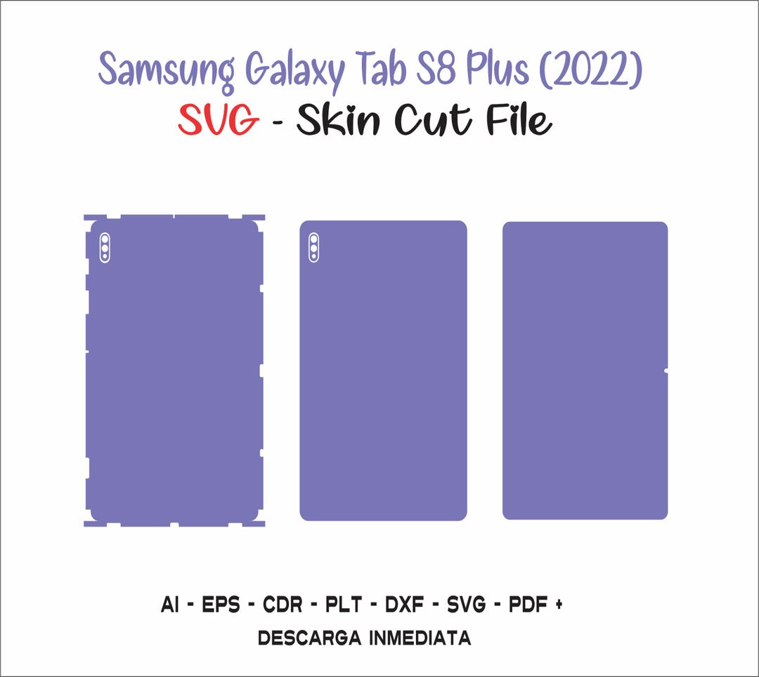 Skin Cut Template Samsung Galaxy Tab S8 Plus Vector Tab Cutting ...