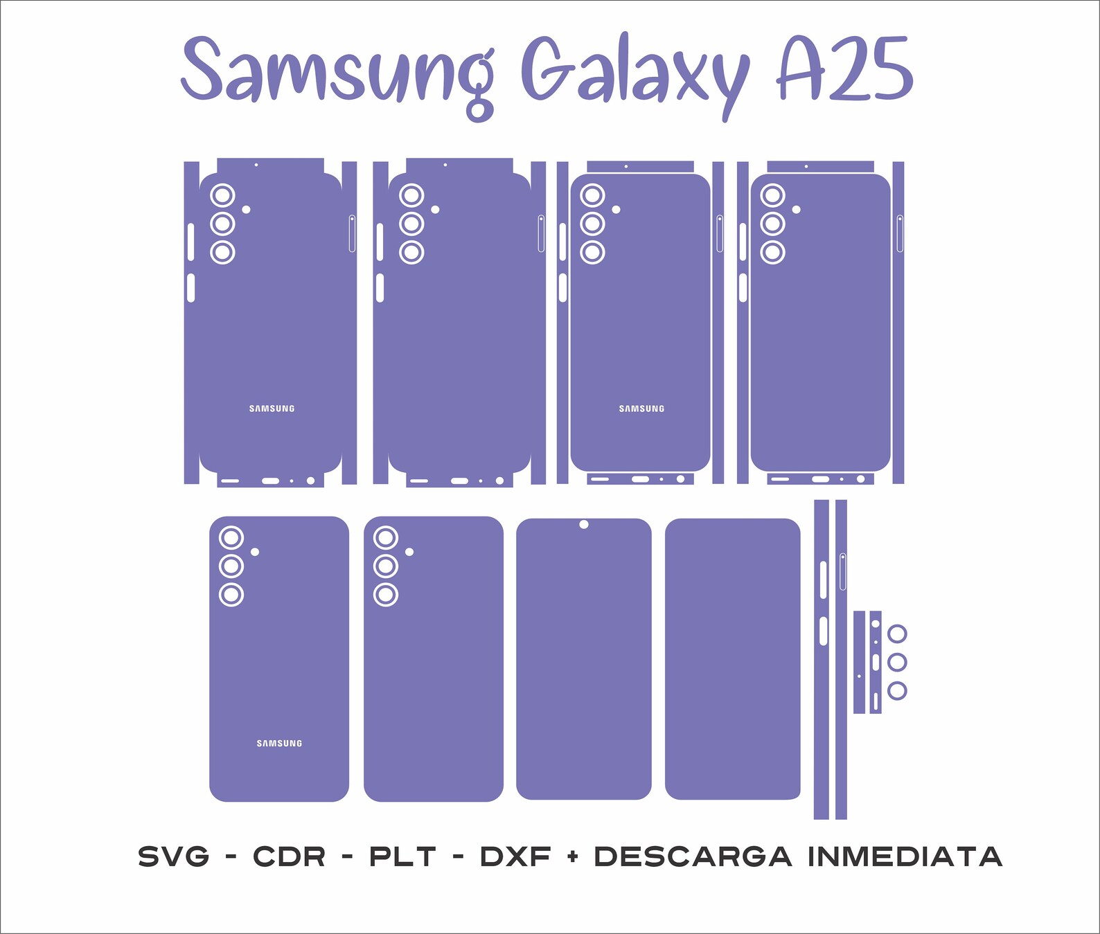 Skin Cut Template Smartphone Samsung Galaxy A25 Cutting Template Svg - Etsy