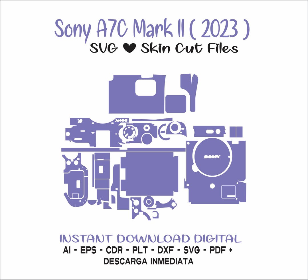 Skin Cut Template Sony A7C Mark II (2023) Vector Camera SVG Cutting ...
