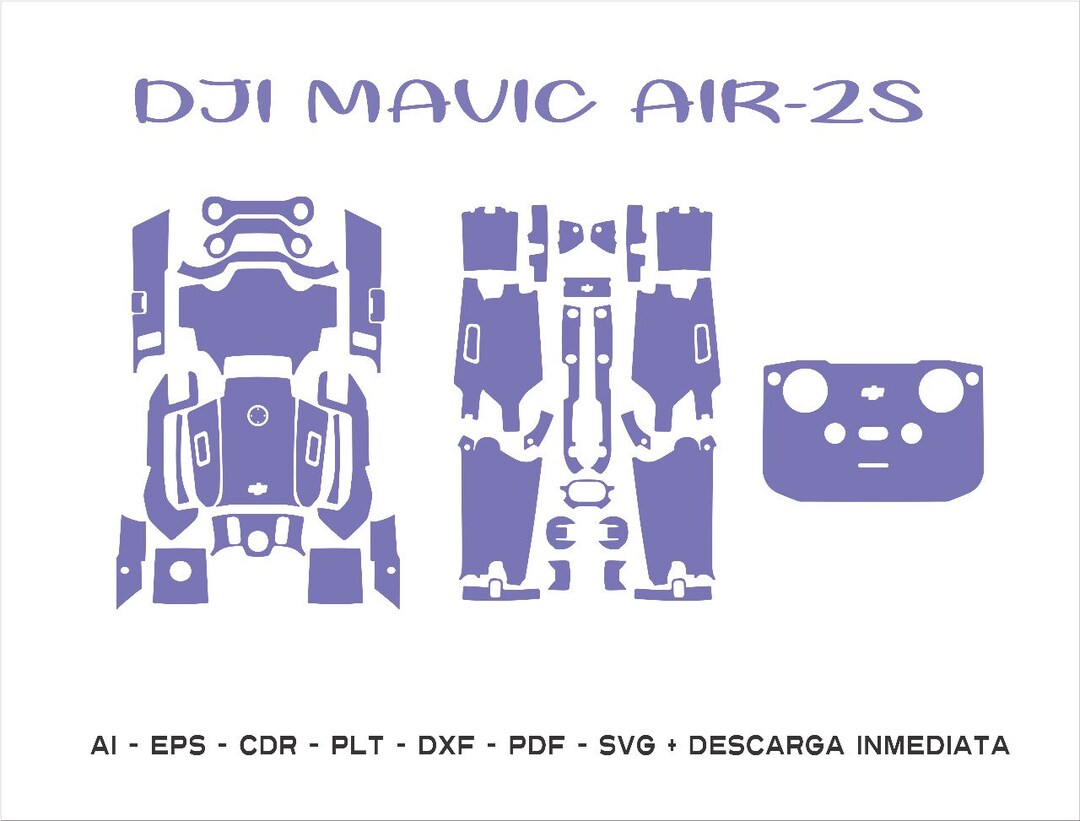 Dji Air 2s Skin Cut Template Drone Cutting Template Vector Svg - Etsy