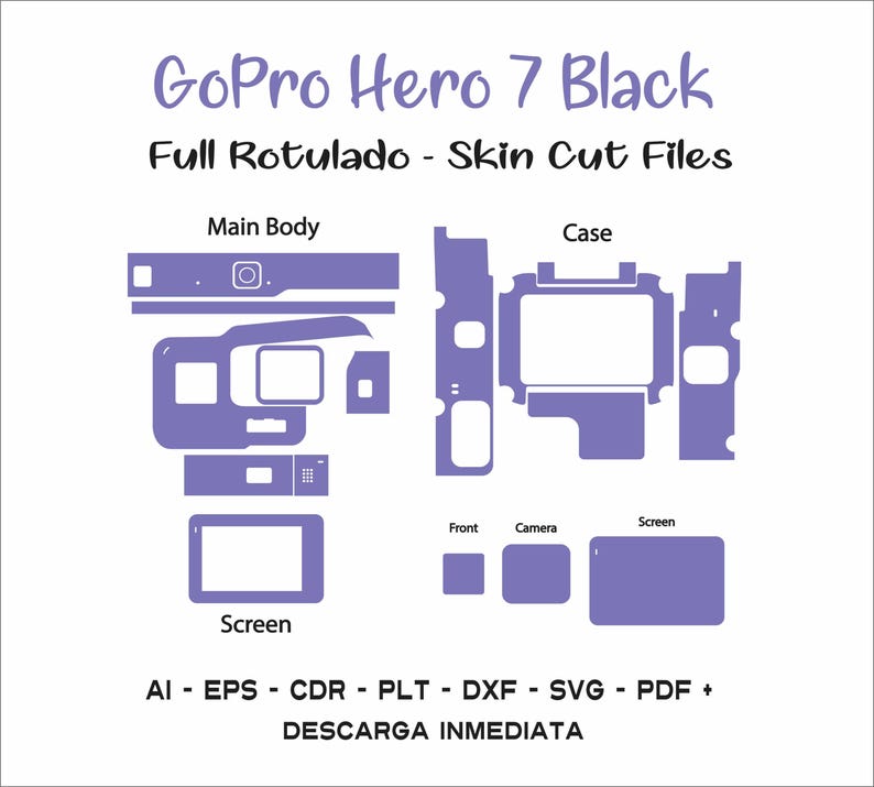 Skin Cut Template Gopro Hero 7 Black Camera SVG Cutting Template - Etsy