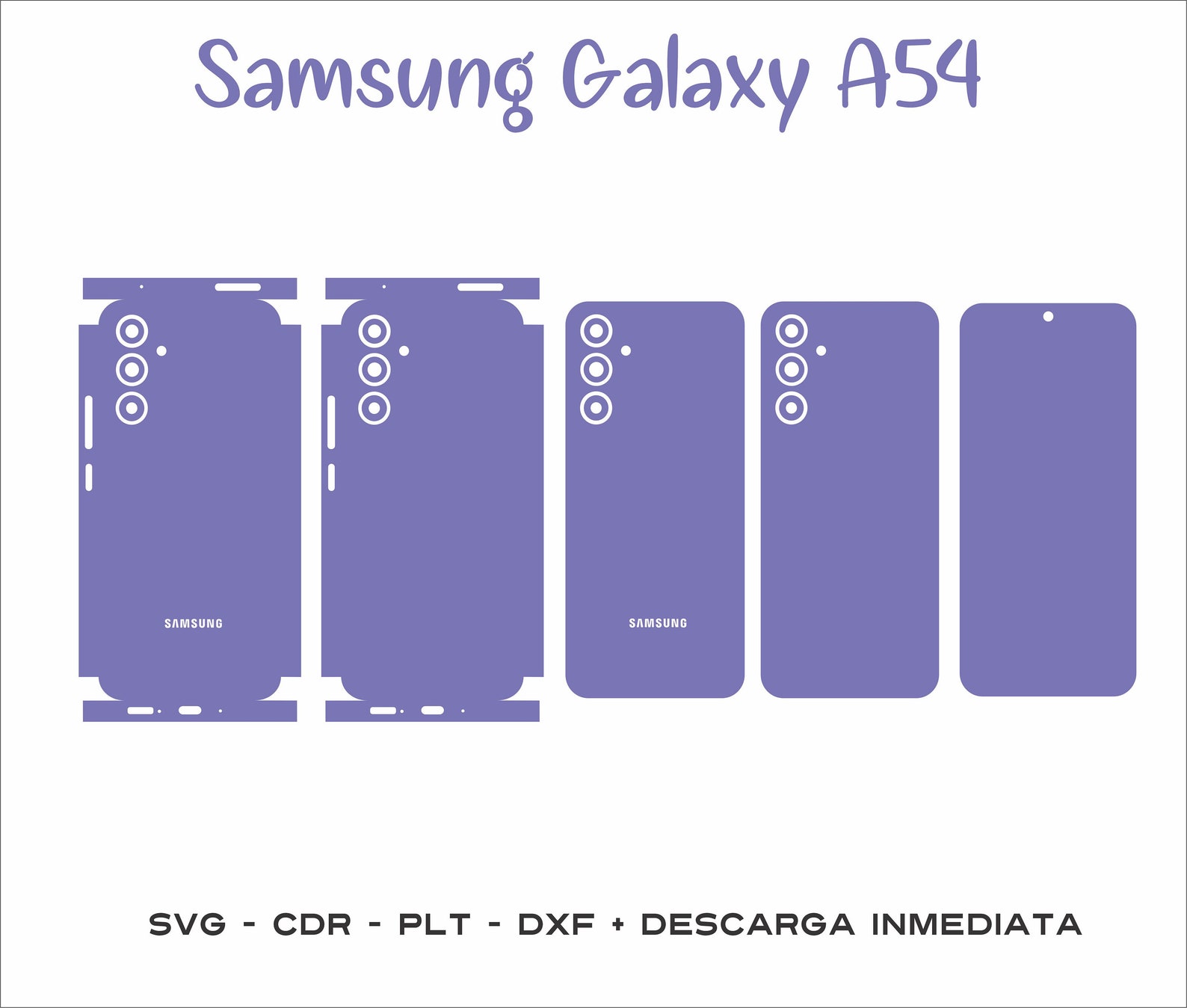 Skin Cut Template Smartphone Samsung Galaxy A54 Cutting Template Svg - Etsy