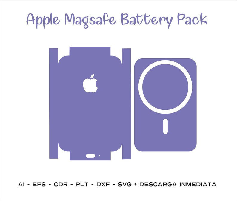 Apple Charger Magsafe Battery Pack Skin Template Vector Cutting ...