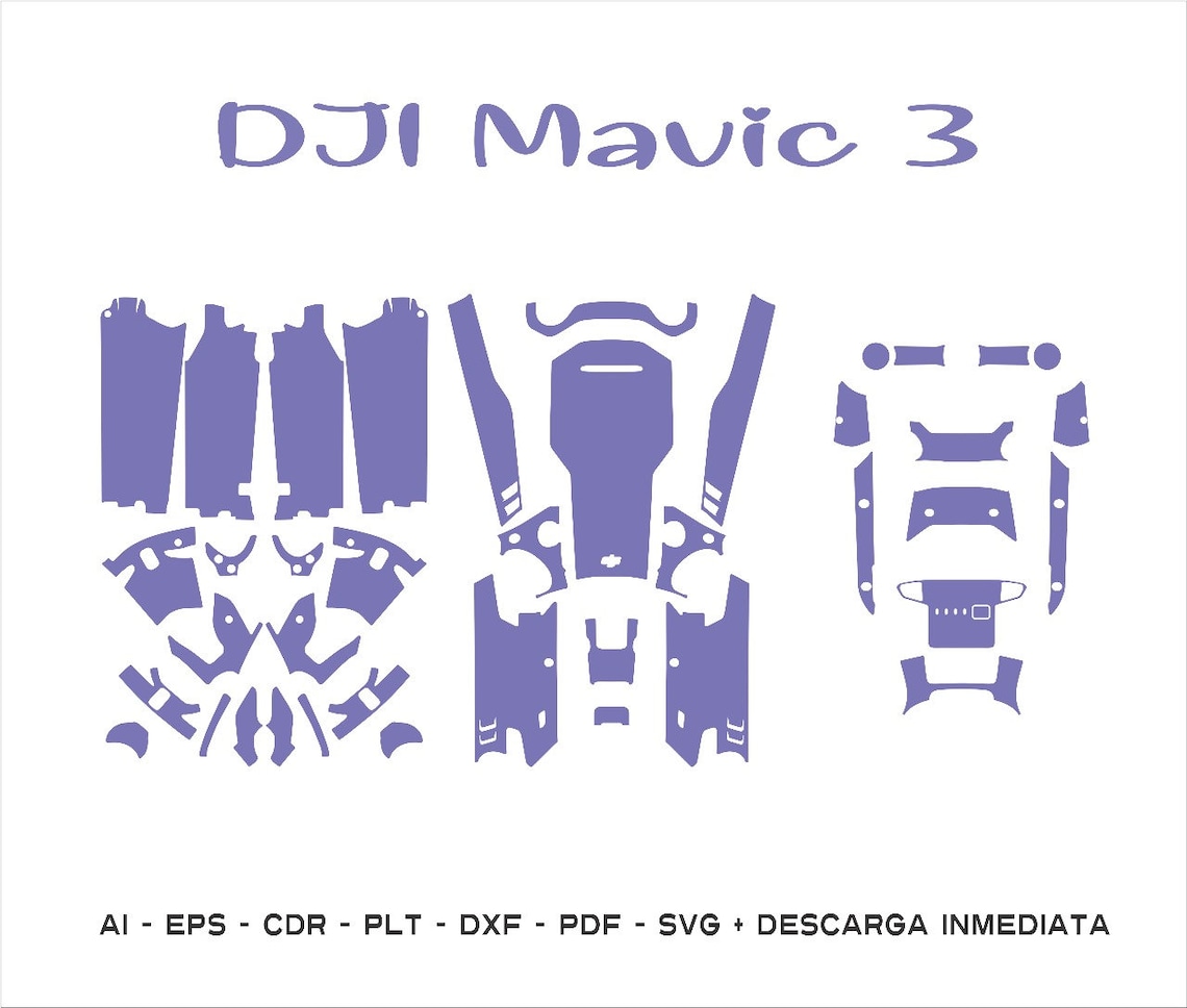 Dji Mavic 3 Drone Skin Cut Template Vector Cutting Template Svg - Etsy